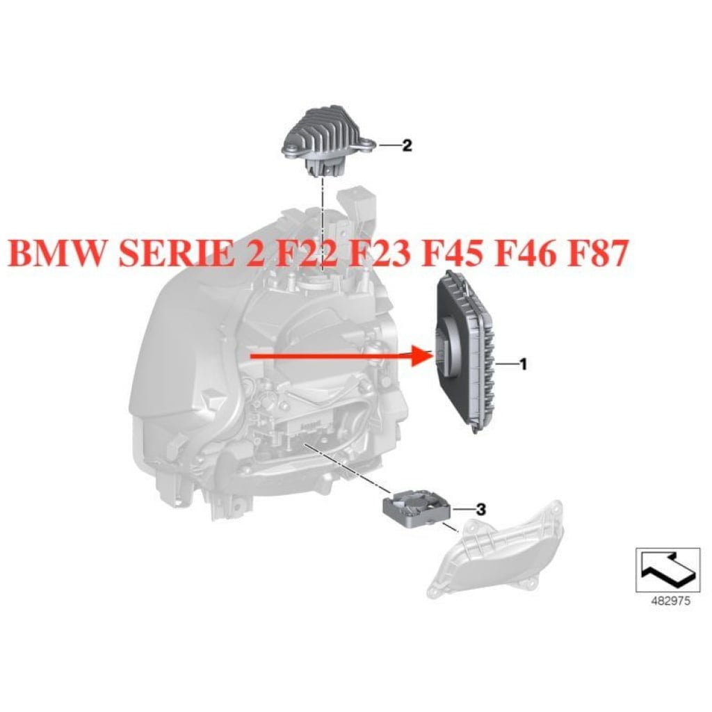 Ballast led de phare 7492028 bmw mini